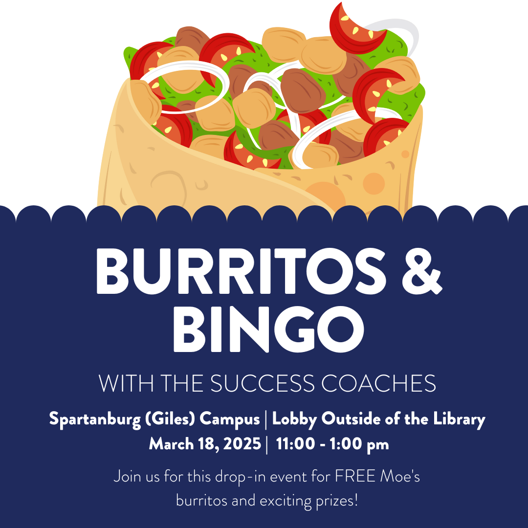 2025 | Burritos and Bingo with the Success Coaches | Spartanburg ...